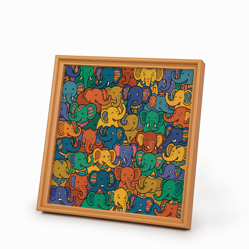 Elephant Party - Wooden Coloring Puzzle – Cheerful painting® (UK)