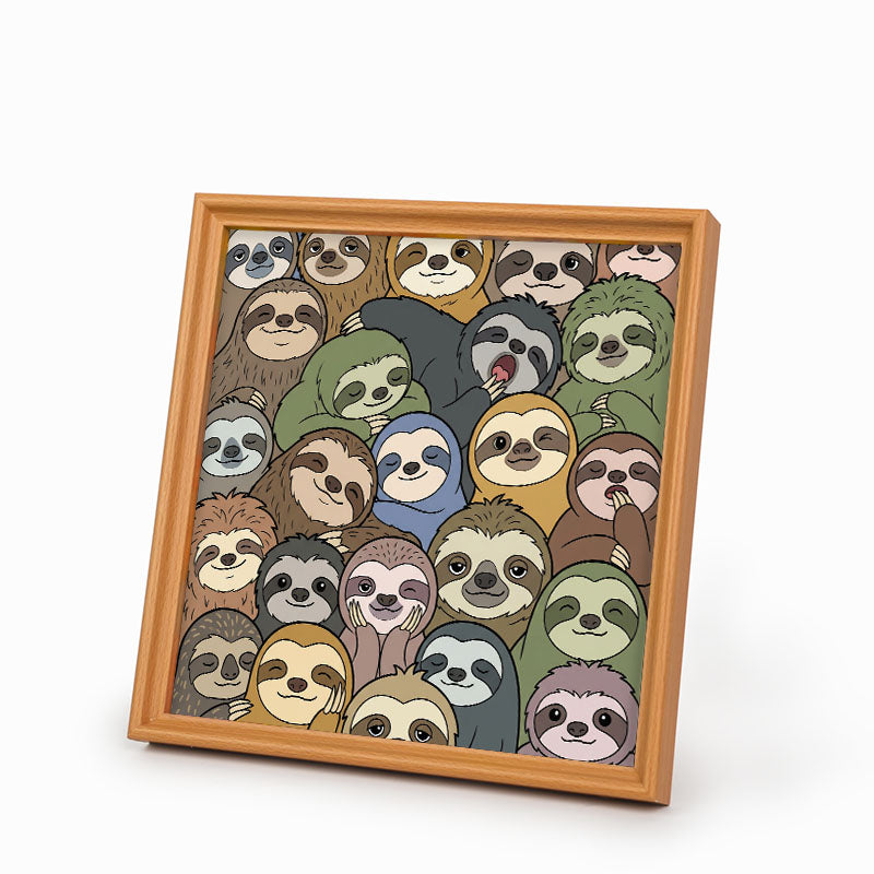 Lazy Sloths - Wooden Coloring Puzzle – Cheerful painting® (UK)