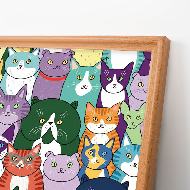 Strange Cats - Wooden Coloring Puzzle – Cheerful painting® (UK)