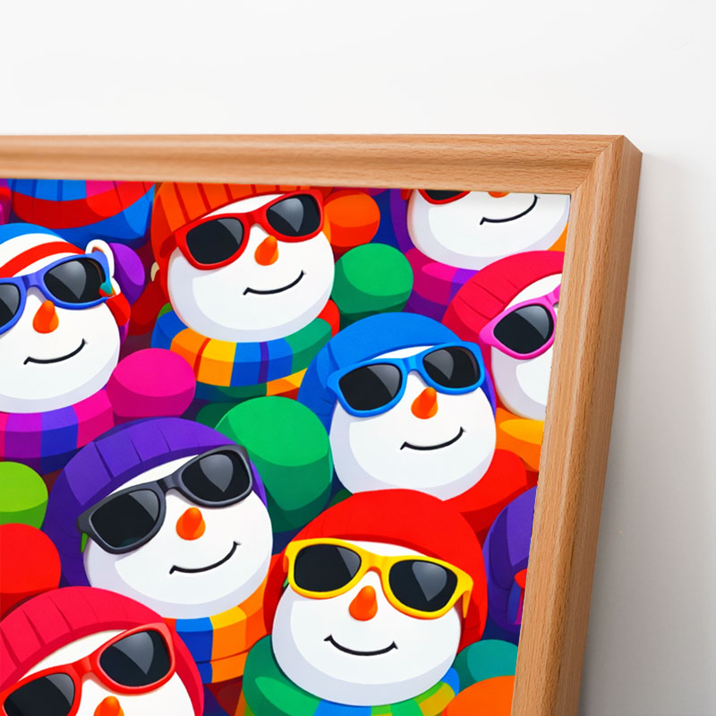 Cool Snowmen - Wooden Coloring Puzzle – Cheerful painting® (UK)