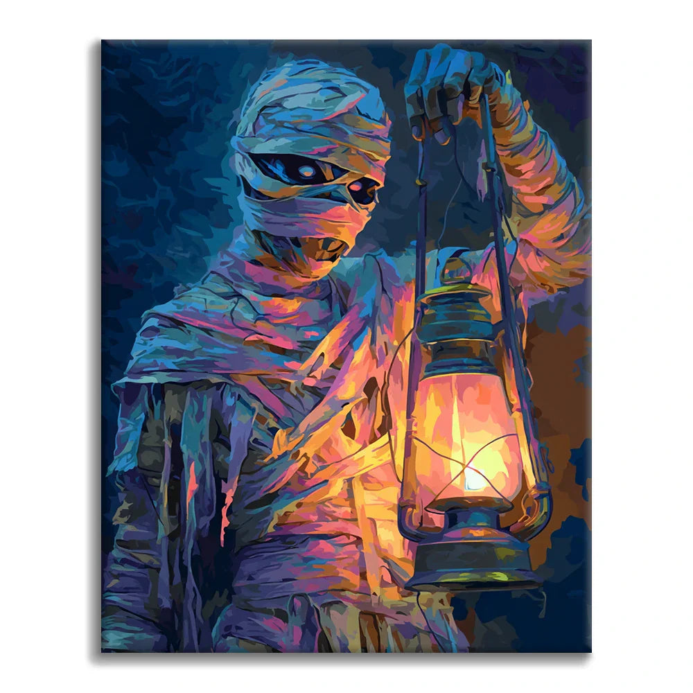 Lantern Mummy - Paint by Numbers – Cheerful painting® (UK)