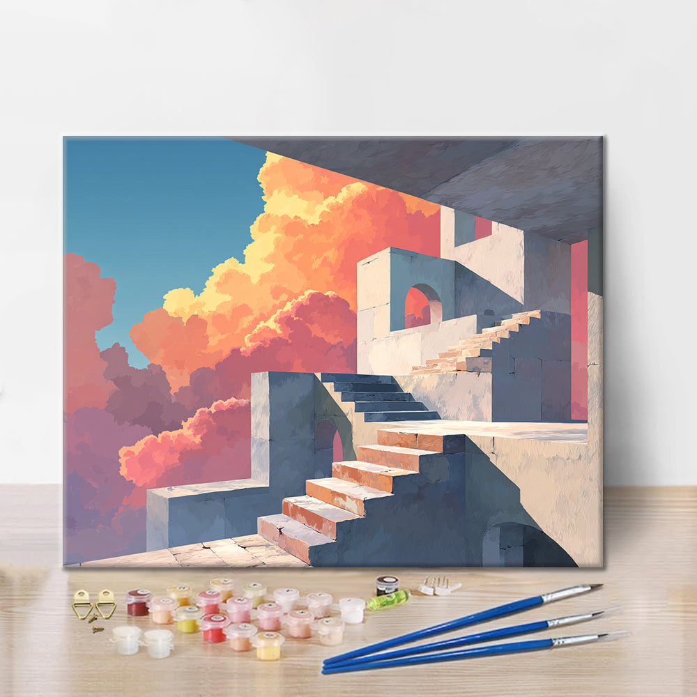 Stone Staircases - Paint by Numbers – Cheerful painting® (UK)