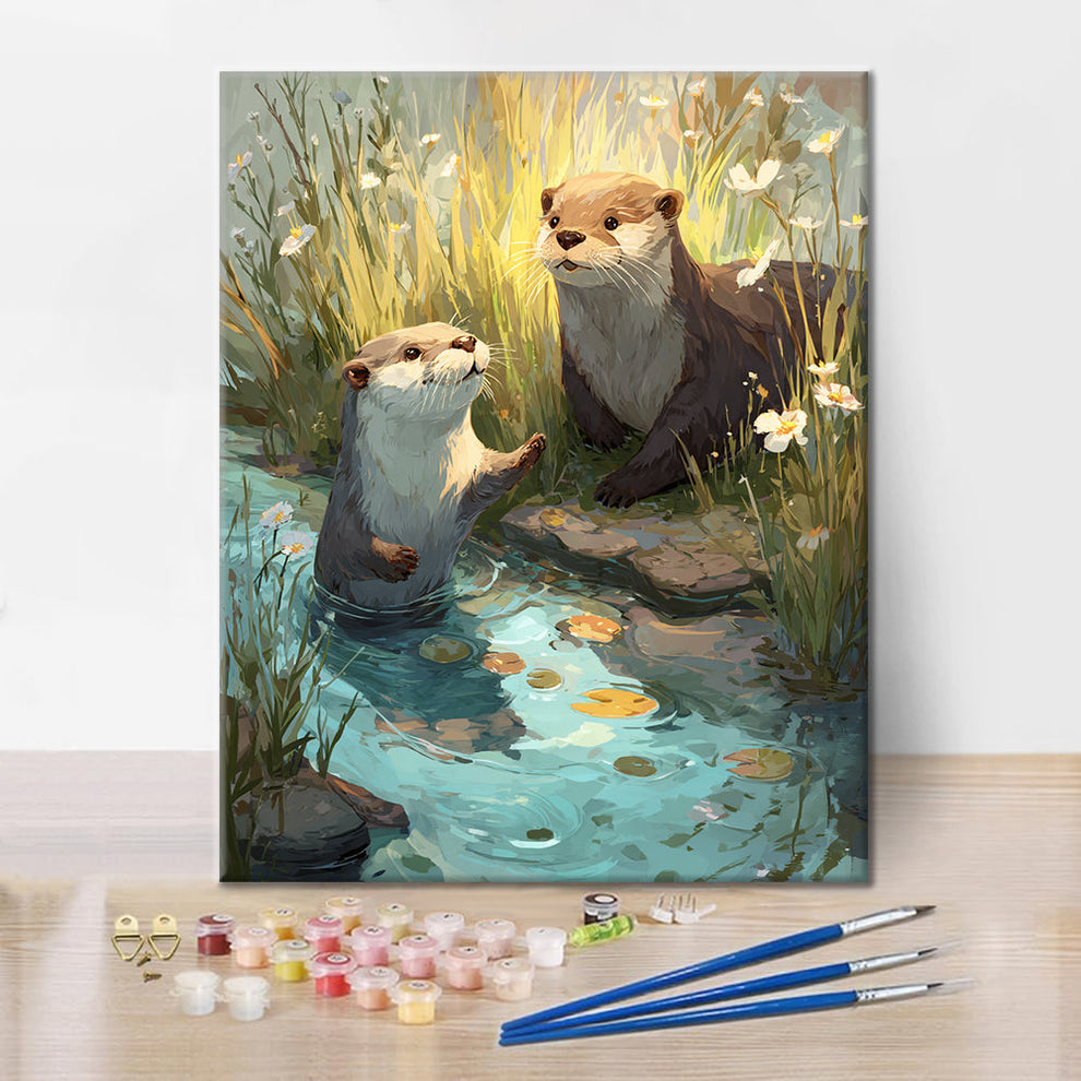 Spring Otter - Paint by Numbers – Cheerful painting® (UK)