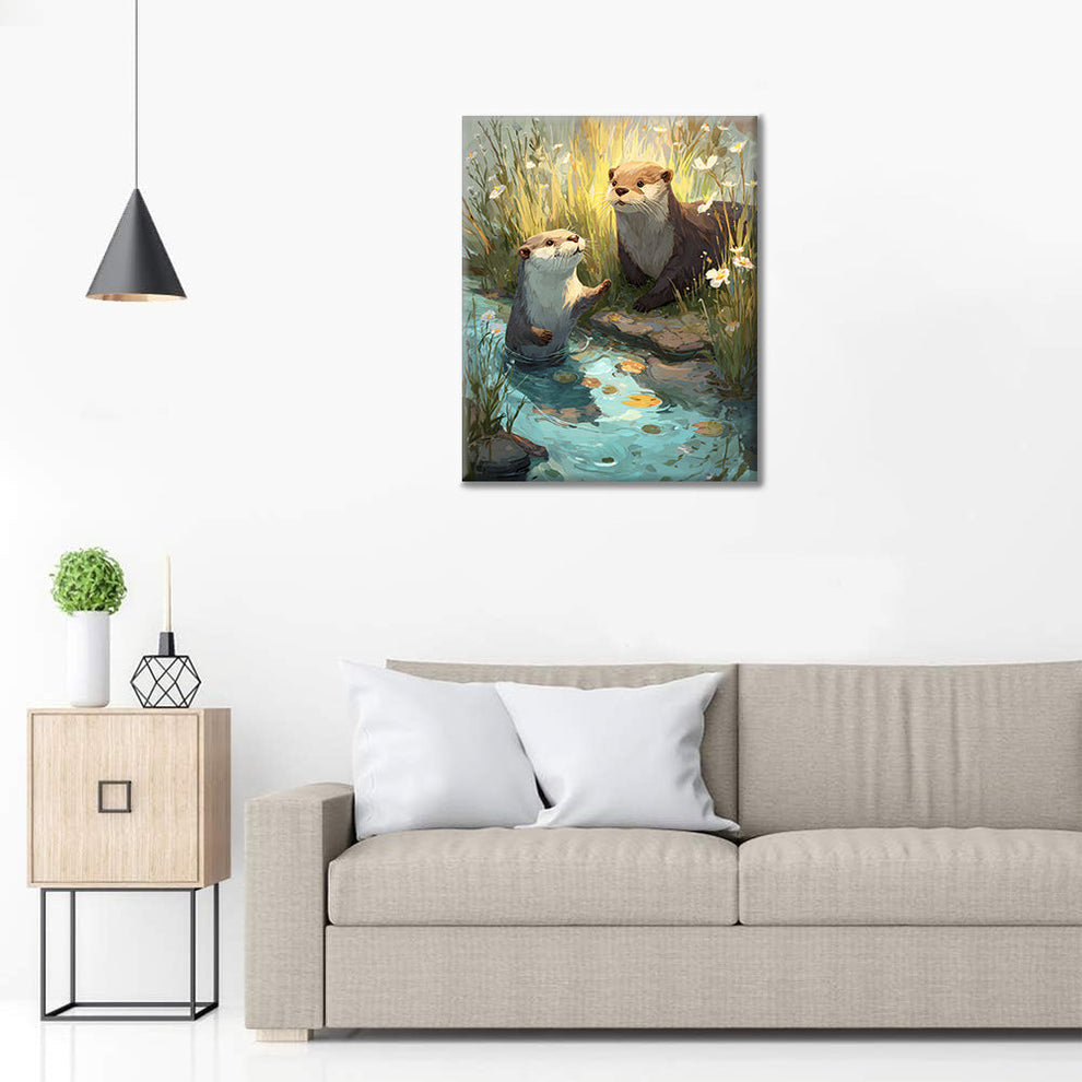 Spring Otter - Paint by Numbers – Cheerful painting® (UK)