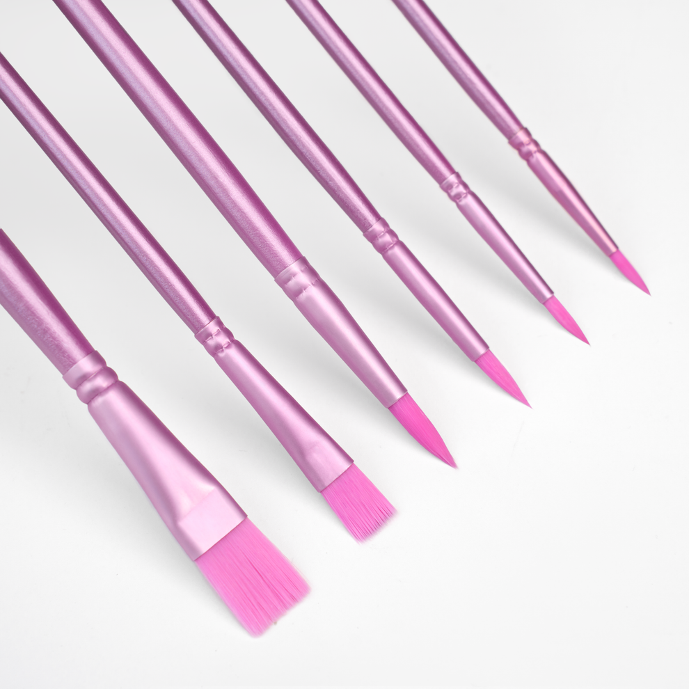 Nylon Brush Set (6 Pcs) – Cheerful painting® (UK)